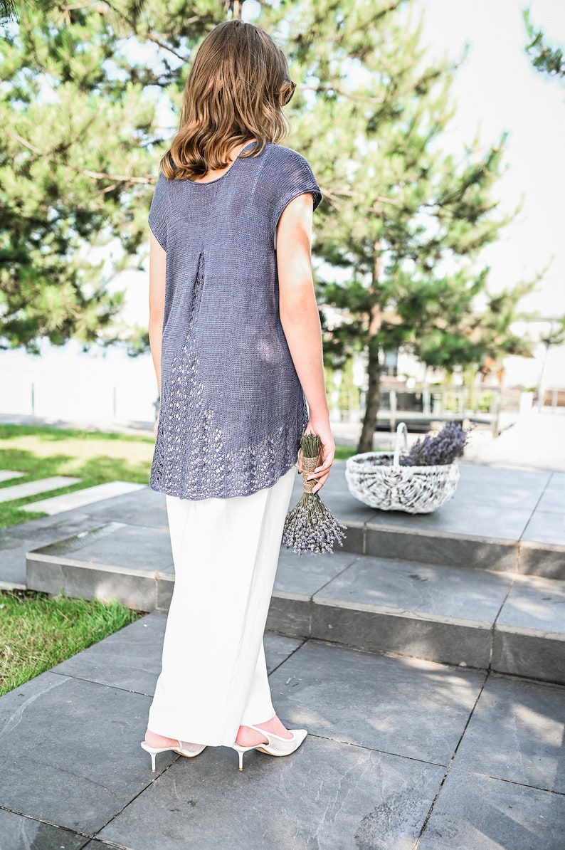 Pava Linen Top Knitting Pattern - Etsy