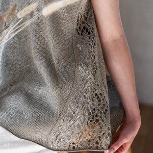 The Wonder Garden Linen Top Knitting Pattern - Etsy