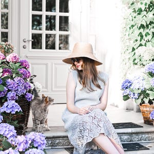 Wallflower in Bloom Linen Dress Knitting Pattern - Etsy