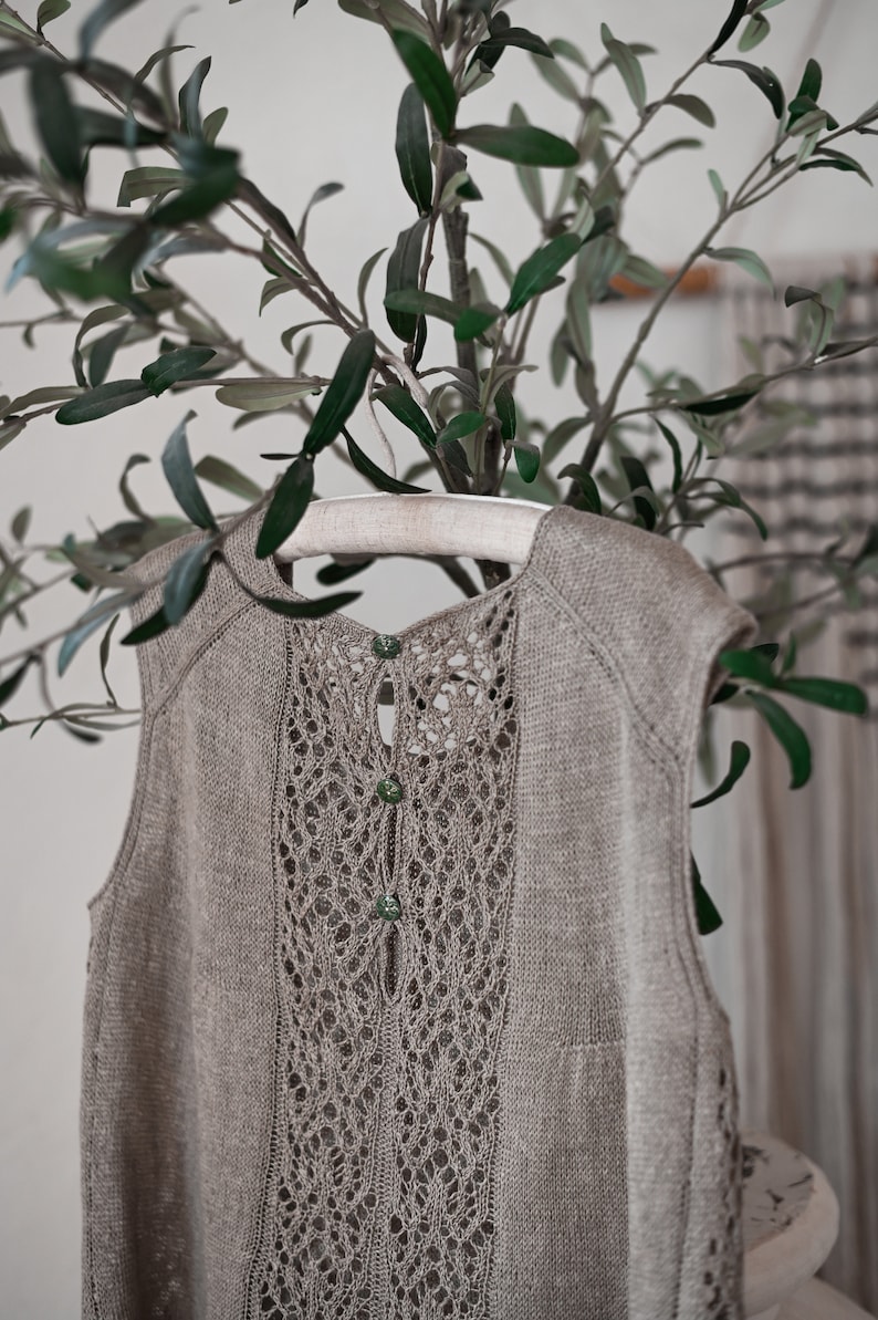 The Wonder Garden Linen Top Knitting Pattern - Etsy