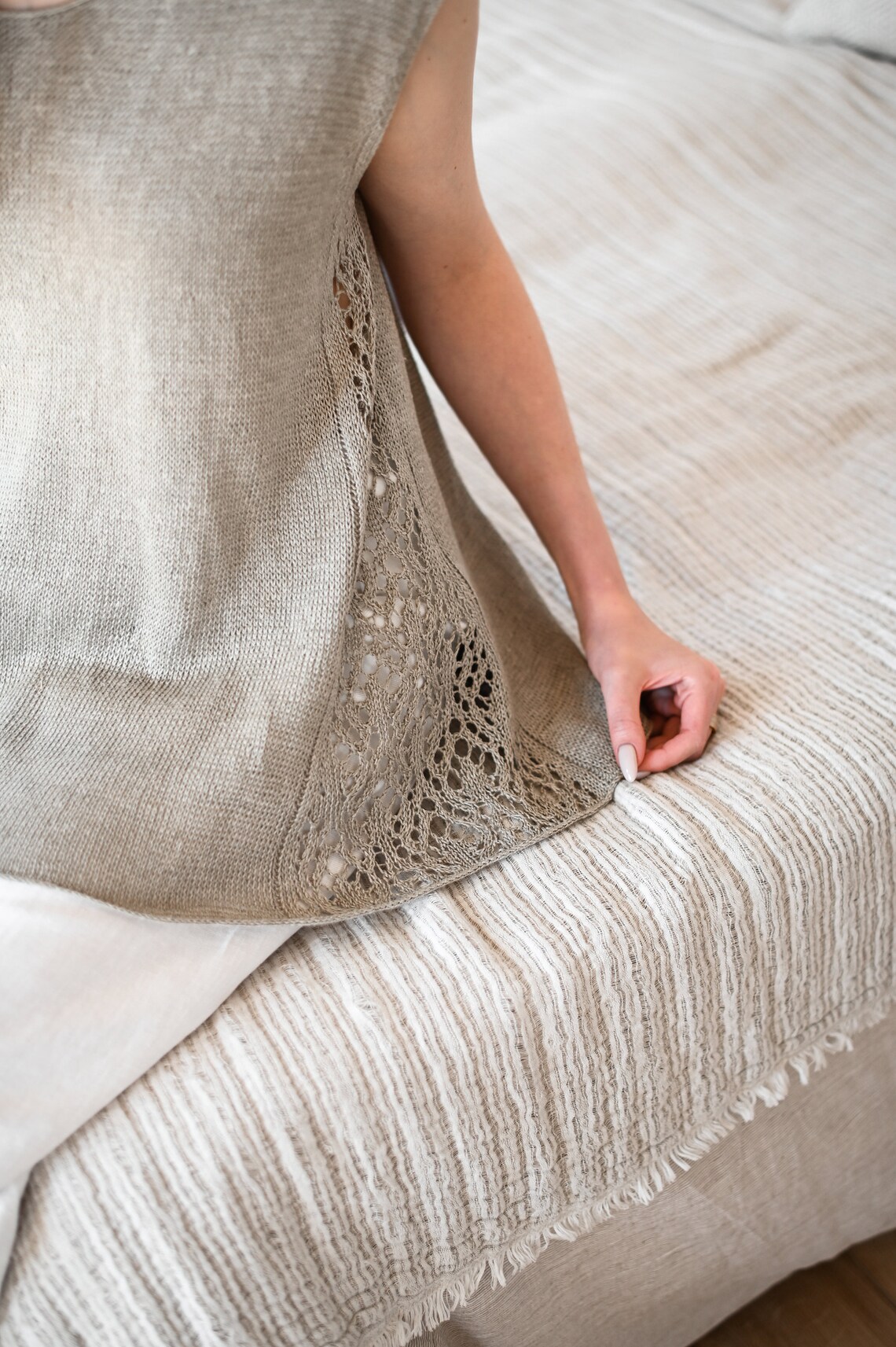 The Wonder Garden Linen Top Knitting Pattern - Etsy