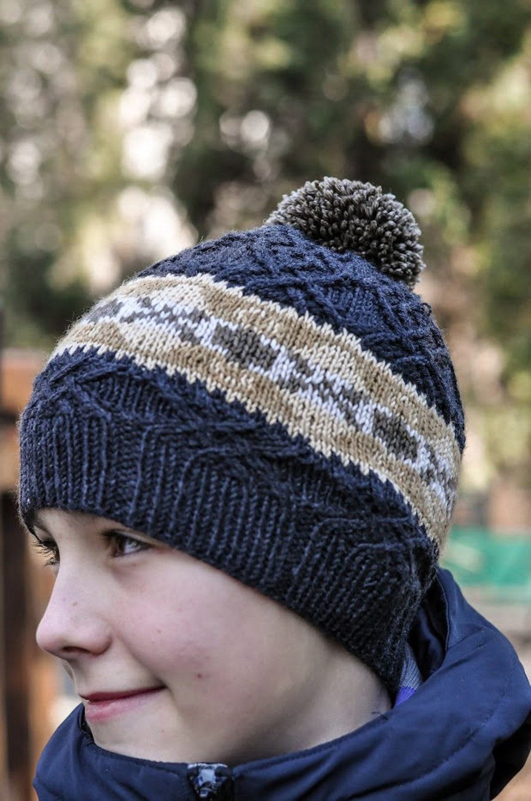 Puzzle Hat Knitting Pattern - Etsy