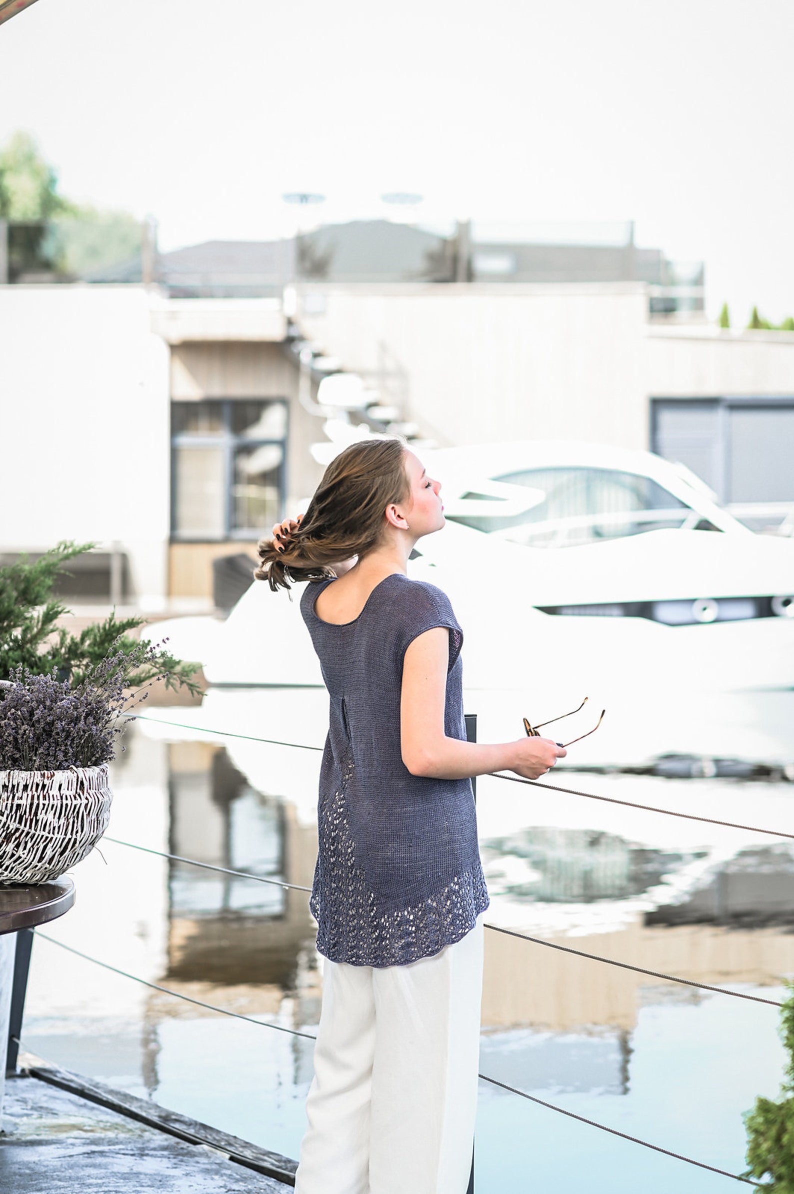 Pava Linen Top Knitting Pattern - Etsy