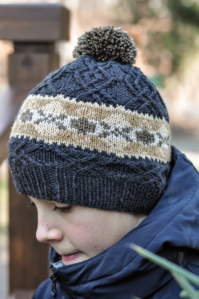 Puzzle Hat Knitting Pattern - Etsy