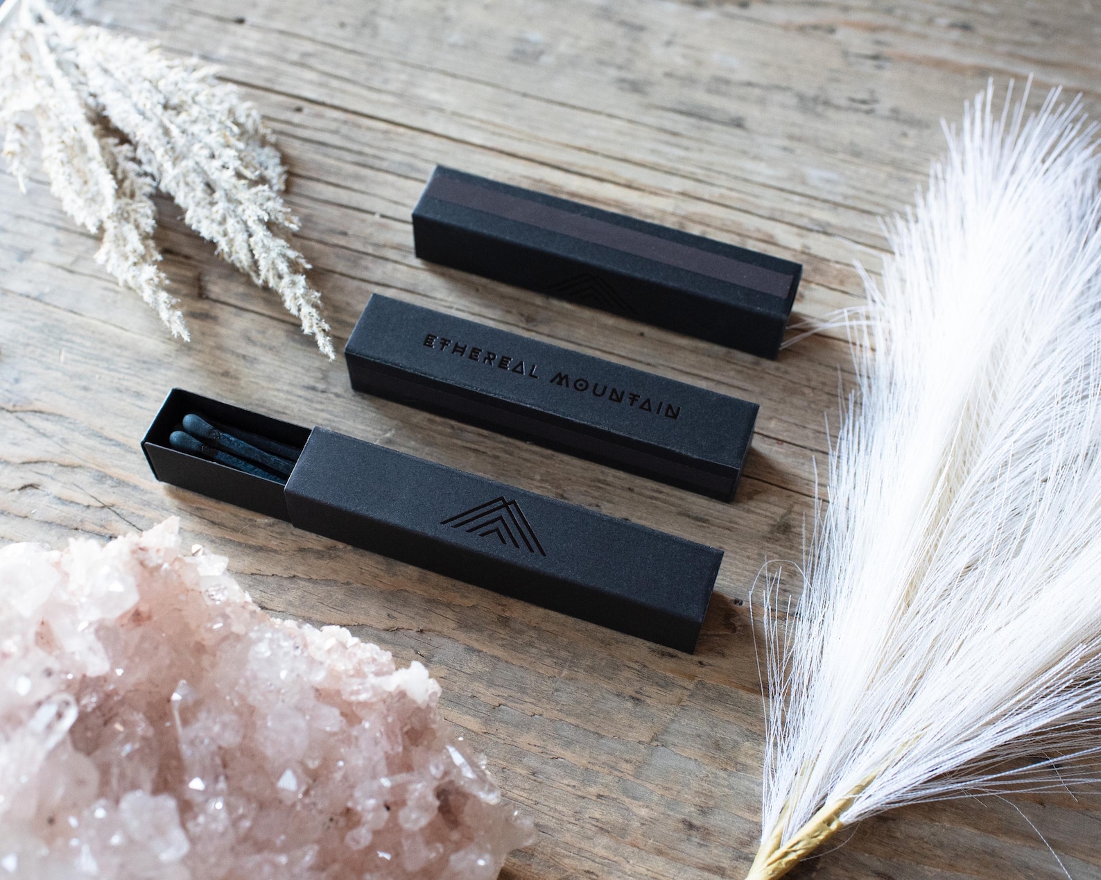 Sleek 4" Black Matches in Black Box | Ethereal Mountain | Custom Match ...
