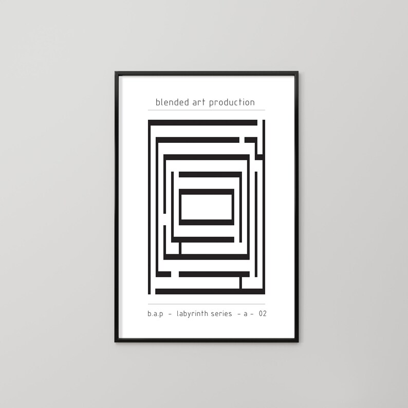 Labyrinth Printable Wall Art Collection of Five A Series - Etsy