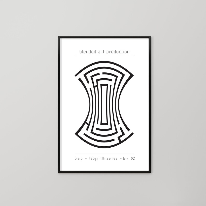 Printable Wall Art - Labyrinth B Series 02 - Single Product - Etsy