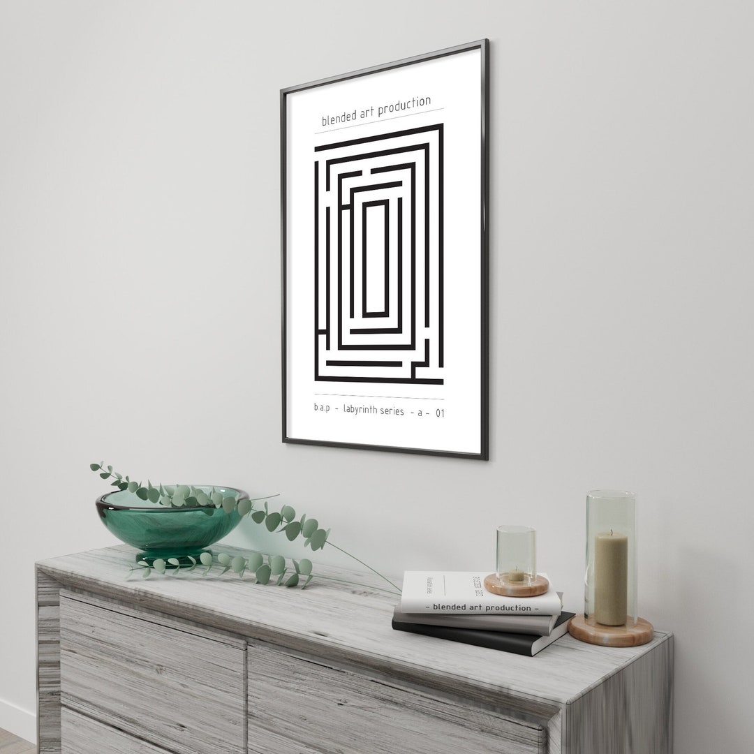 Printable Wall Art - Labyrinth A Series 01 - Single Product - Etsy