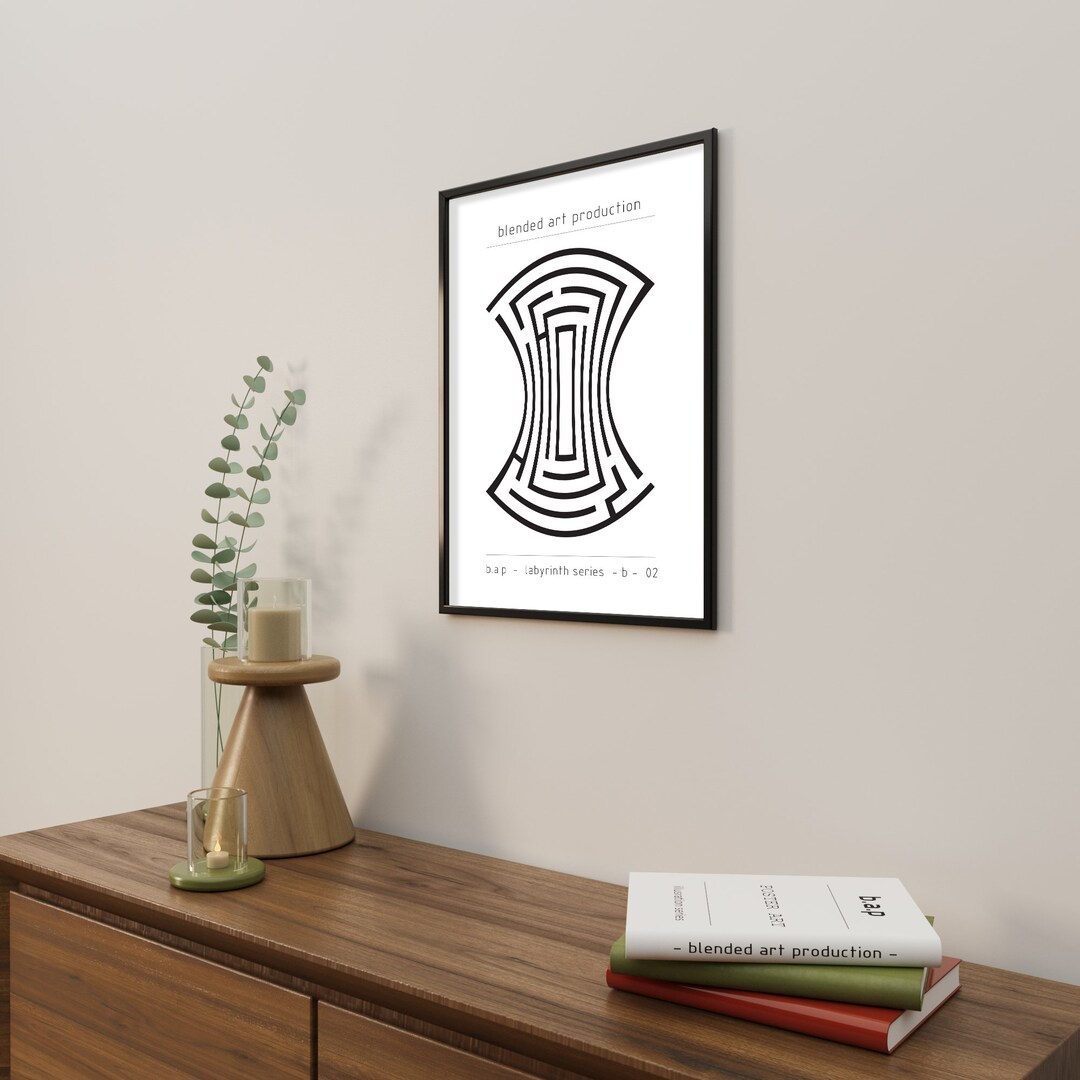 Printable Wall Art - Labyrinth B Series 02 - Single Product - Etsy