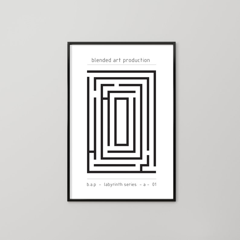 Labyrinth Printable Wall Art Collection of Five A Series - Etsy