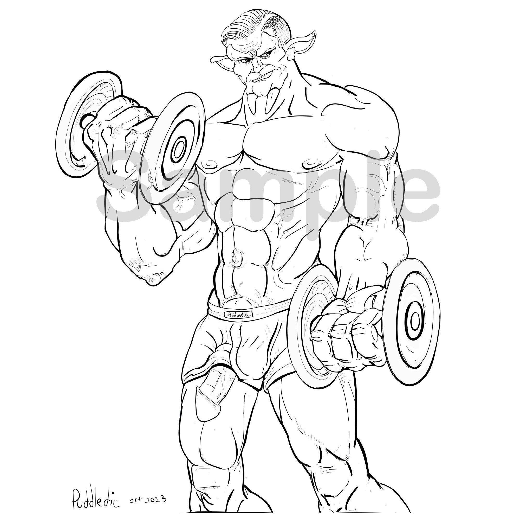 Ogres With Boners Printable Coloring Page Etsy