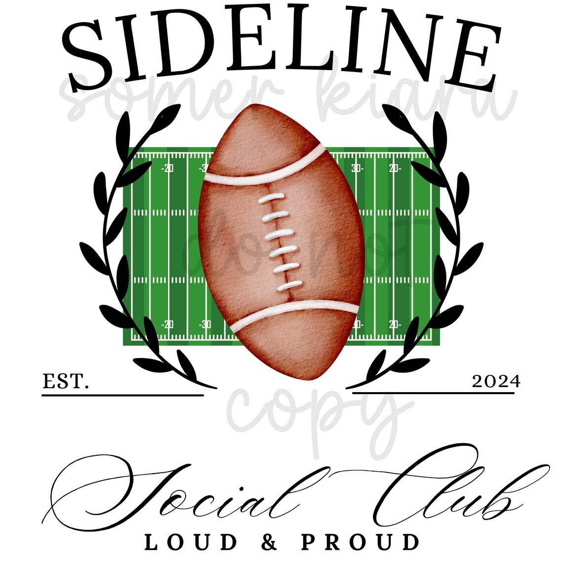 Sideline Social Club Football PNG Digital Download File - Etsy