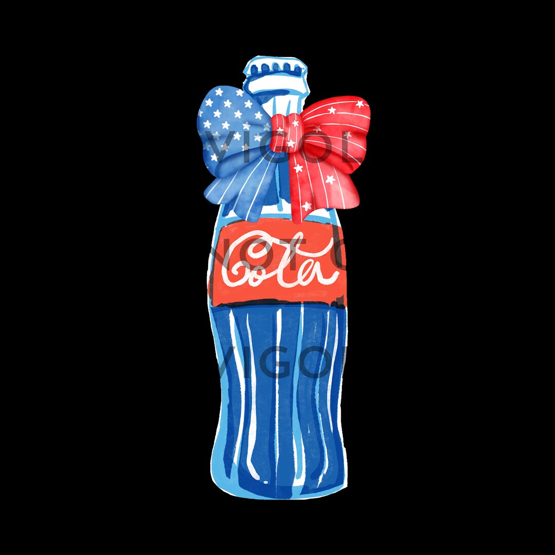 Cola America Bows 4th of July PNG Bow - Etsy