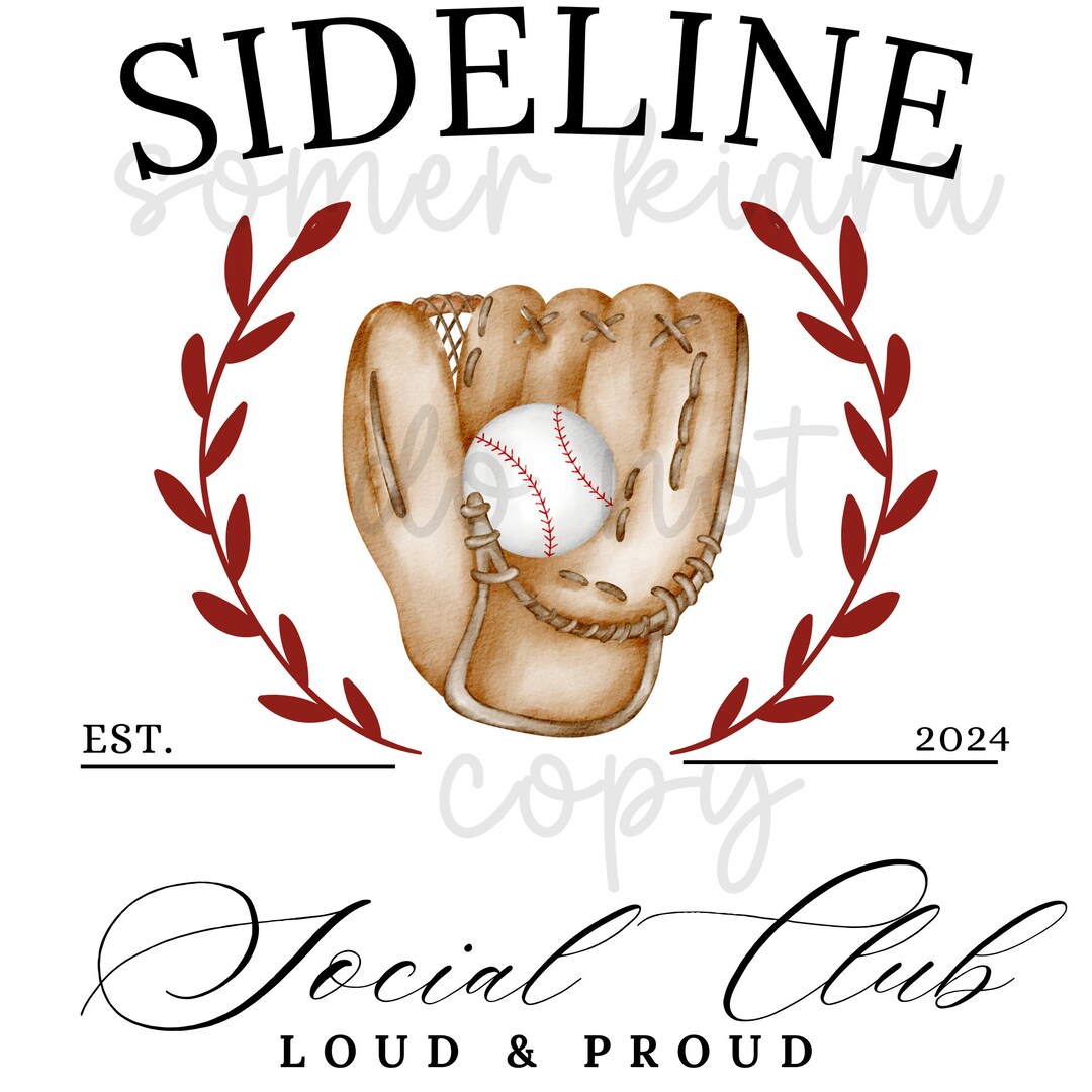 Sideline Social Club Baseball PNG Digital Download File - Etsy