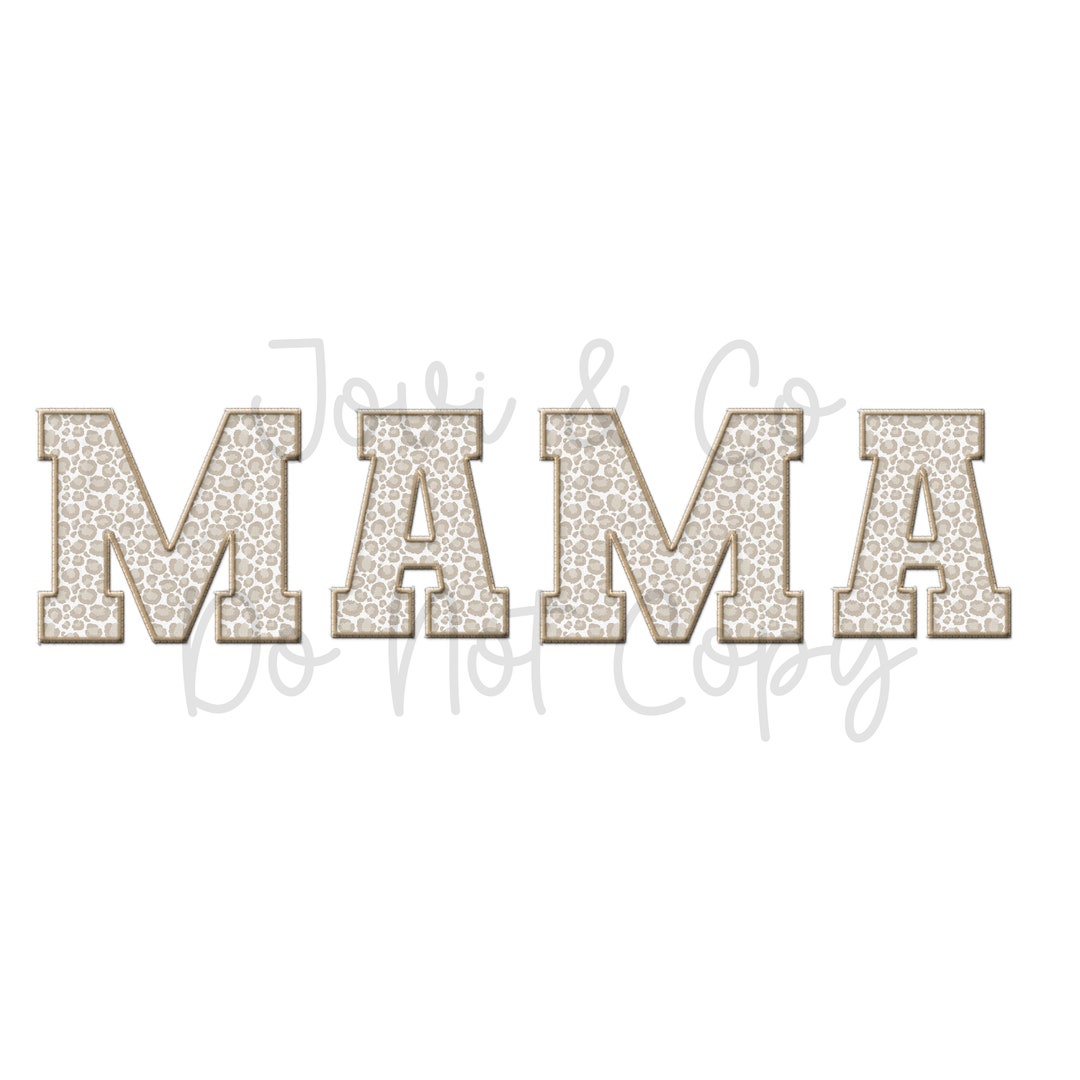 MAMA Faux Embroidery Digital PNG File - Etsy