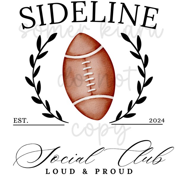 Sideline Social Club Football Png - Etsy