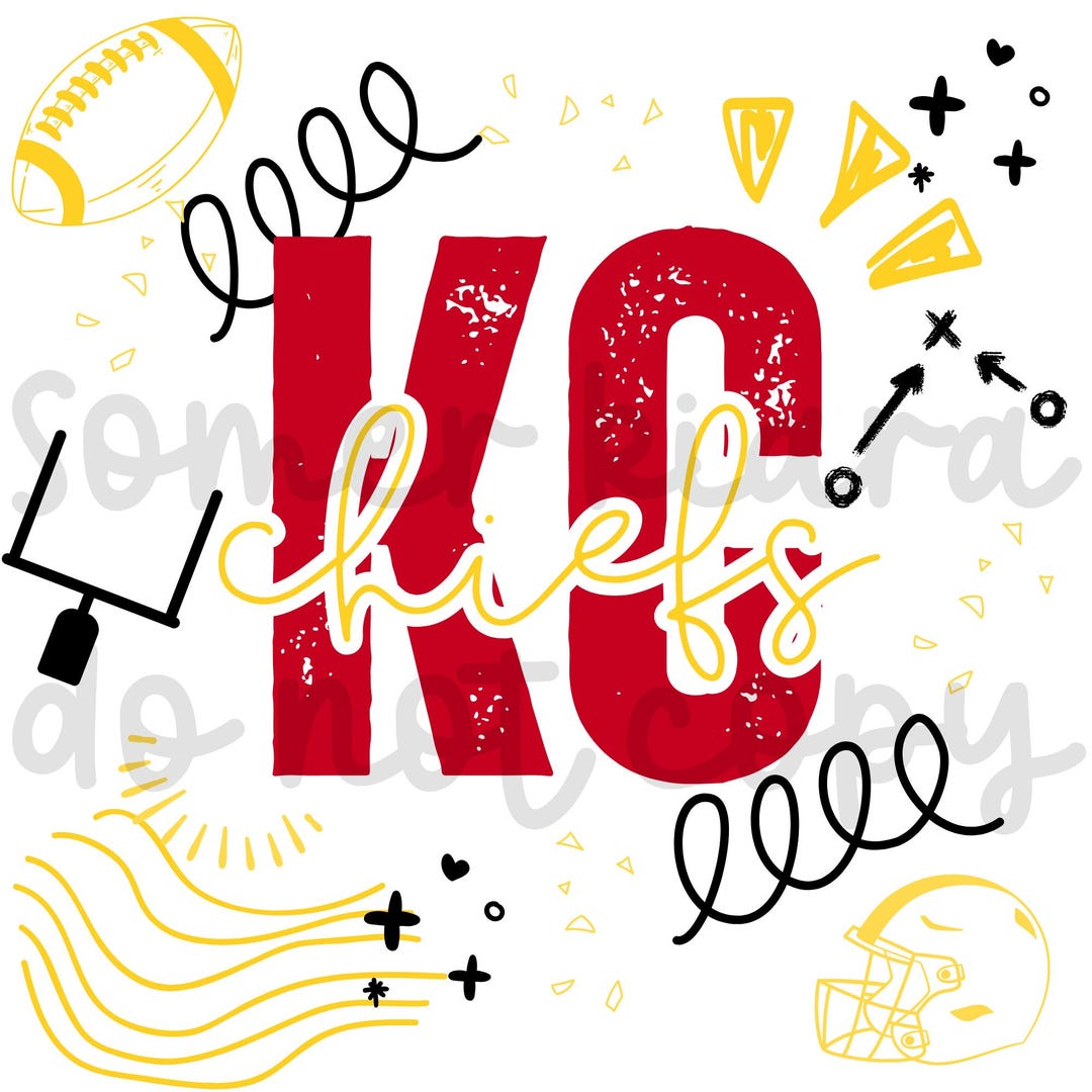 Chief PNG KC Doodle PNG Kansas City Digital Download Football - Etsy