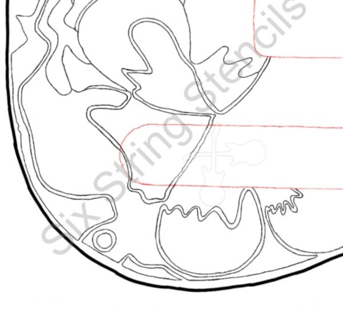 Jimmy Page Dragon Telecaster Style Pattern Digital Outline/stencil - Etsy