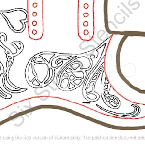 Jimi Hendrix Monterey Style Pattern Outline/stencil - Etsy
