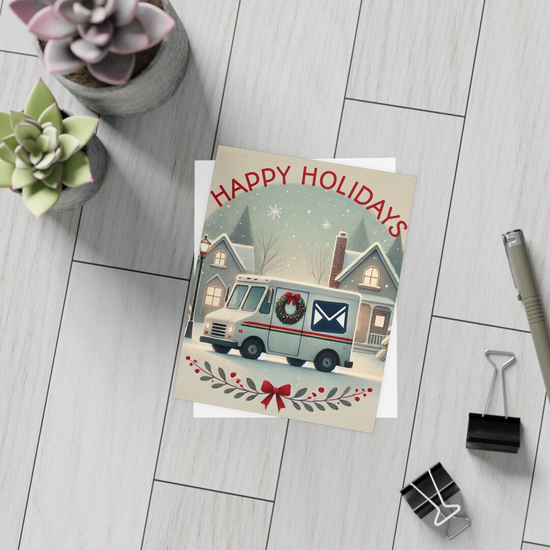Personalized Mail Carrier Thank You Postcards for Customers-spread ...
