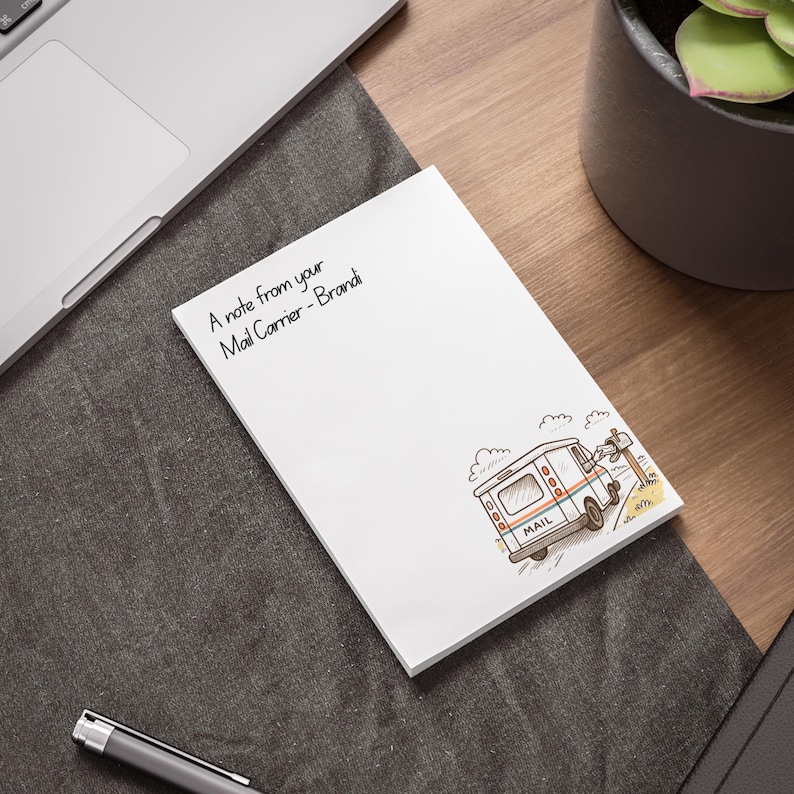 Custom Mail Carrier, Sticky Notes Personalized, Service Delivery Note ...
