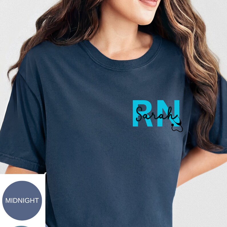 Personalized RN T-shirt With Custom Name and RN Design - Etsy