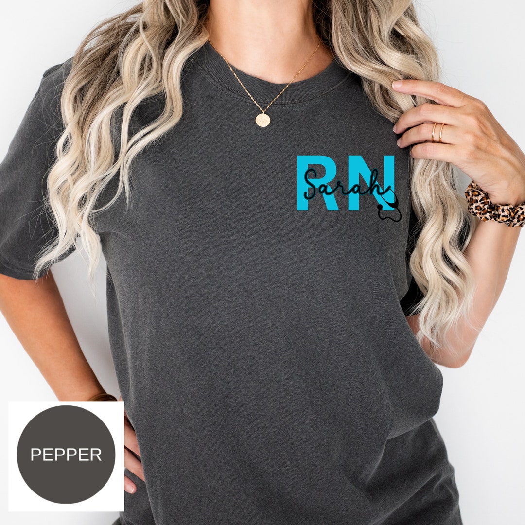 Personalized RN T-shirt With Custom Name and RN Design - Etsy