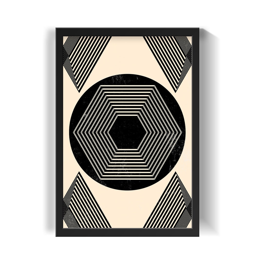 Symmetry Wall Art Minimalistic Vintage Look Home Decor - Etsy