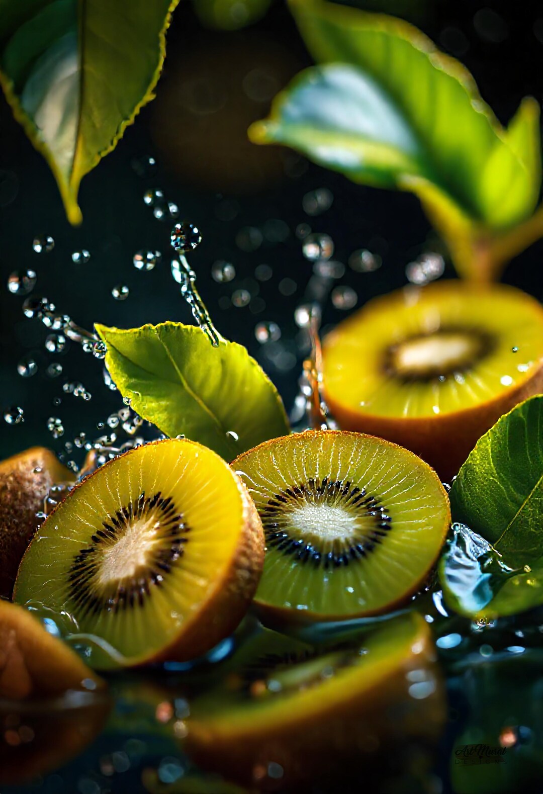 Kiwi Canvas Print or Poster, Kiwi Painting, Kitchen Wall Decor, Modern ...