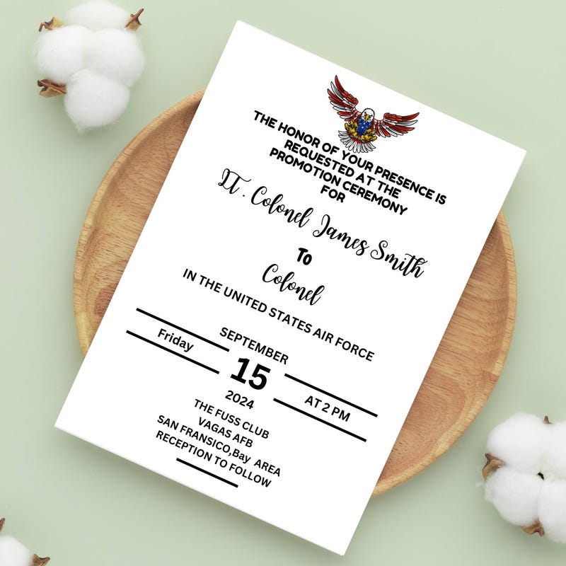 Air Force Invitation - Etsy