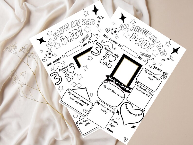 All About My Dad Worksheet, All About My Dad Fill in the Blank, Fathers ...