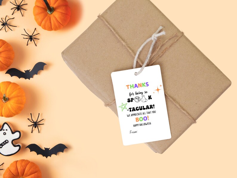 Editable Halloween Gift Tag for Teachers, Halloween Class Gift Tag ...