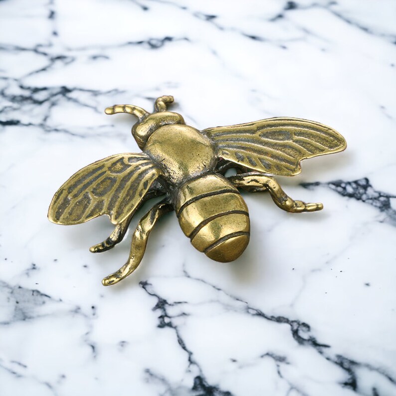 Brass Bee Statue Lucky Bee Vintage Honeybee Ornament Pocket Item ...