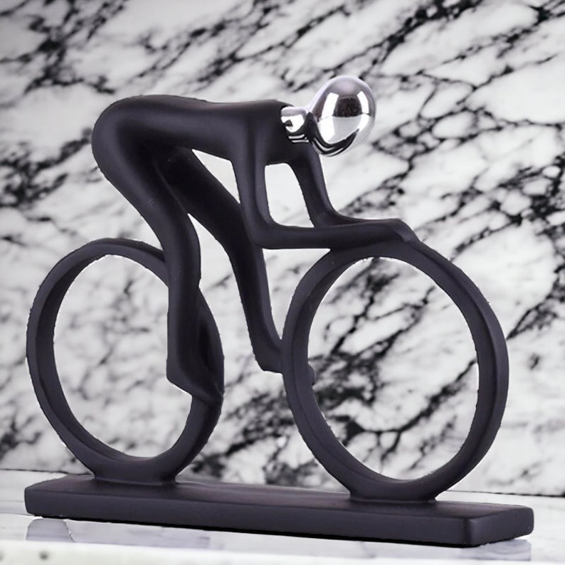 Minimalist Modern Art Bicycle Statue Biking Sculpture Abstract Figurine Home Office Decor - Etsy