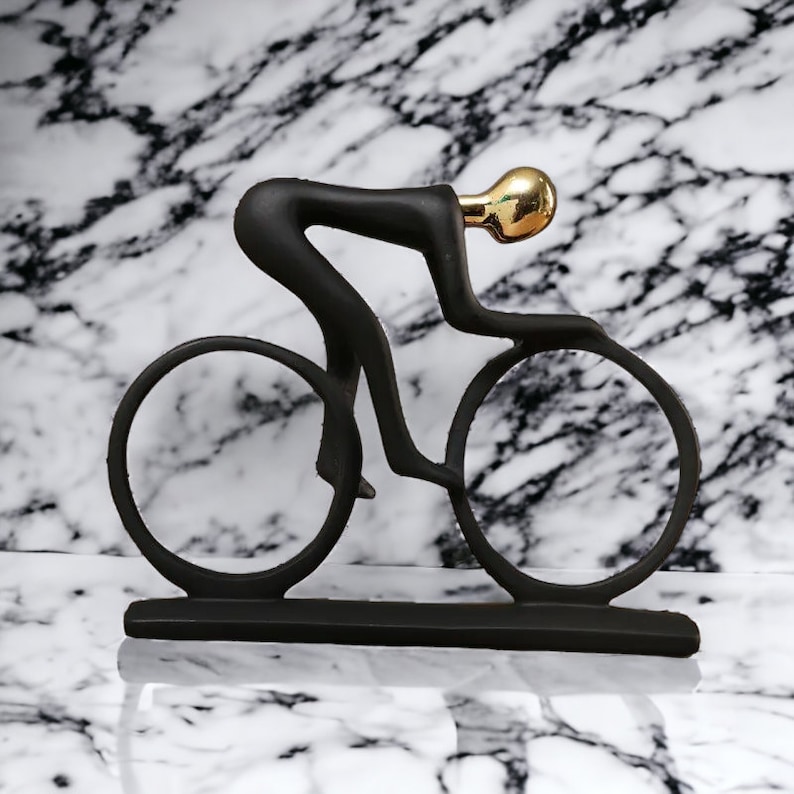 Minimalist Modern Art Bicycle Statue Biking Sculpture Abstract Figurine ...