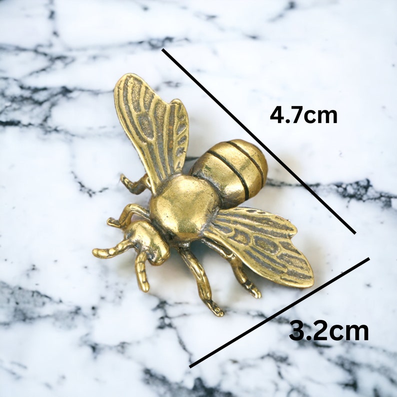 Brass Bee Statue Lucky Bee Vintage Honeybee Ornament Pocket Item ...