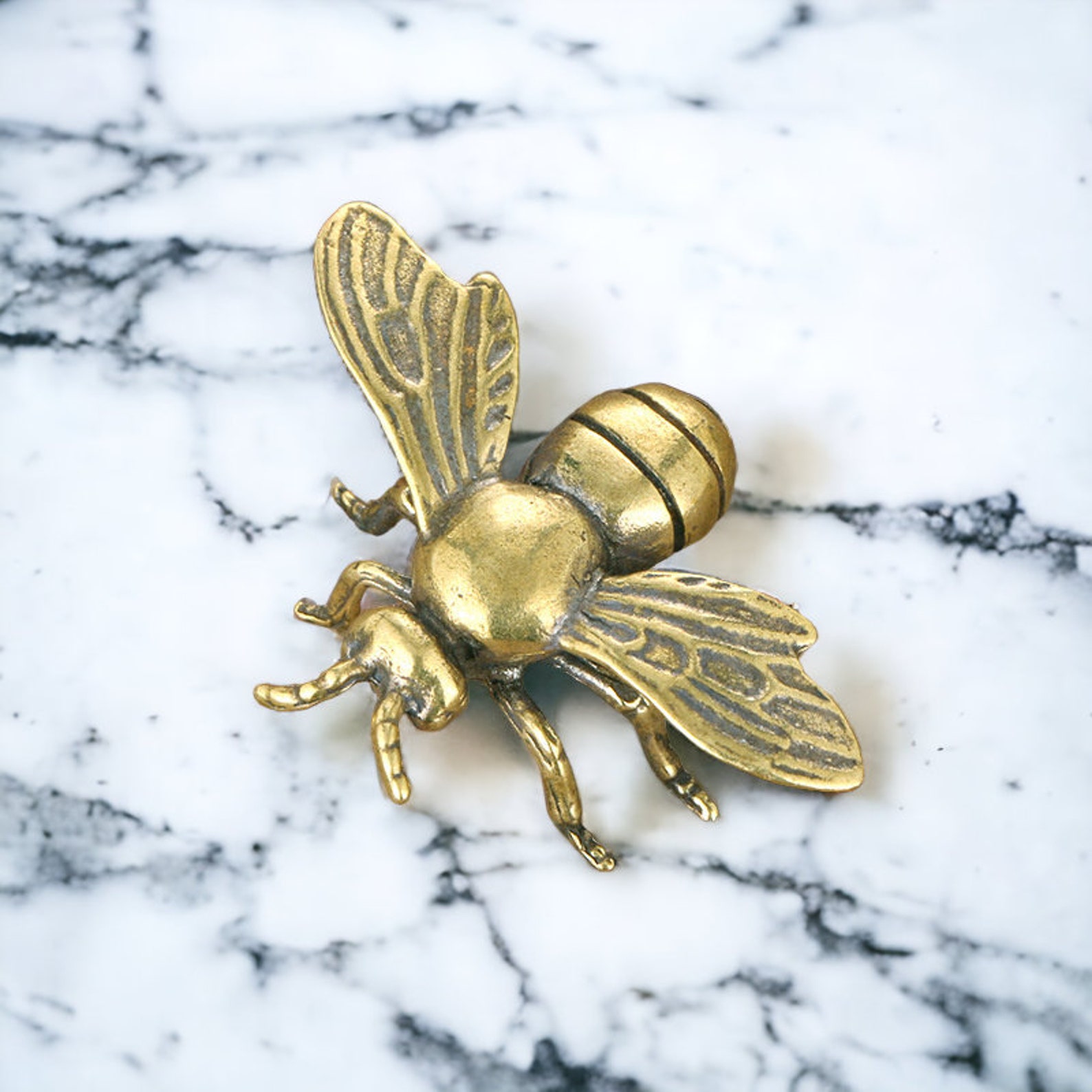 Brass Bee Statue Lucky Bee Vintage Honeybee Ornament Pocket Item ...