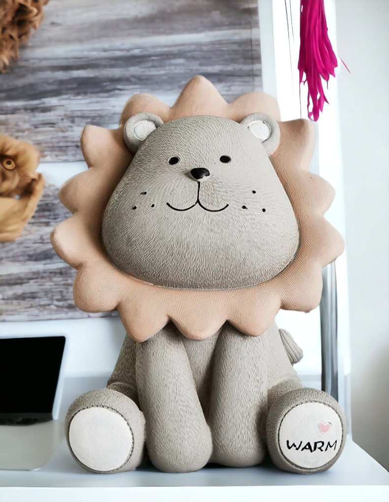 Cartoon Cute Lion Kids Piggy Bank Home Bedroom Decor Storage - Etsy Canada