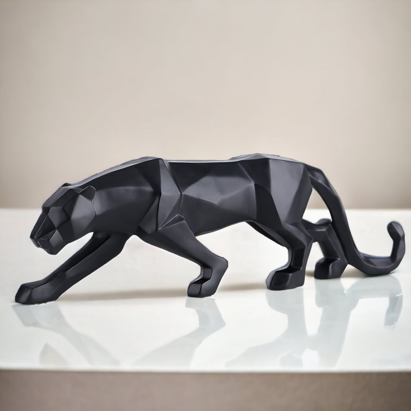 Unique Abstract Geometric Leopard Statue Modern Art Ornament Home Table ...