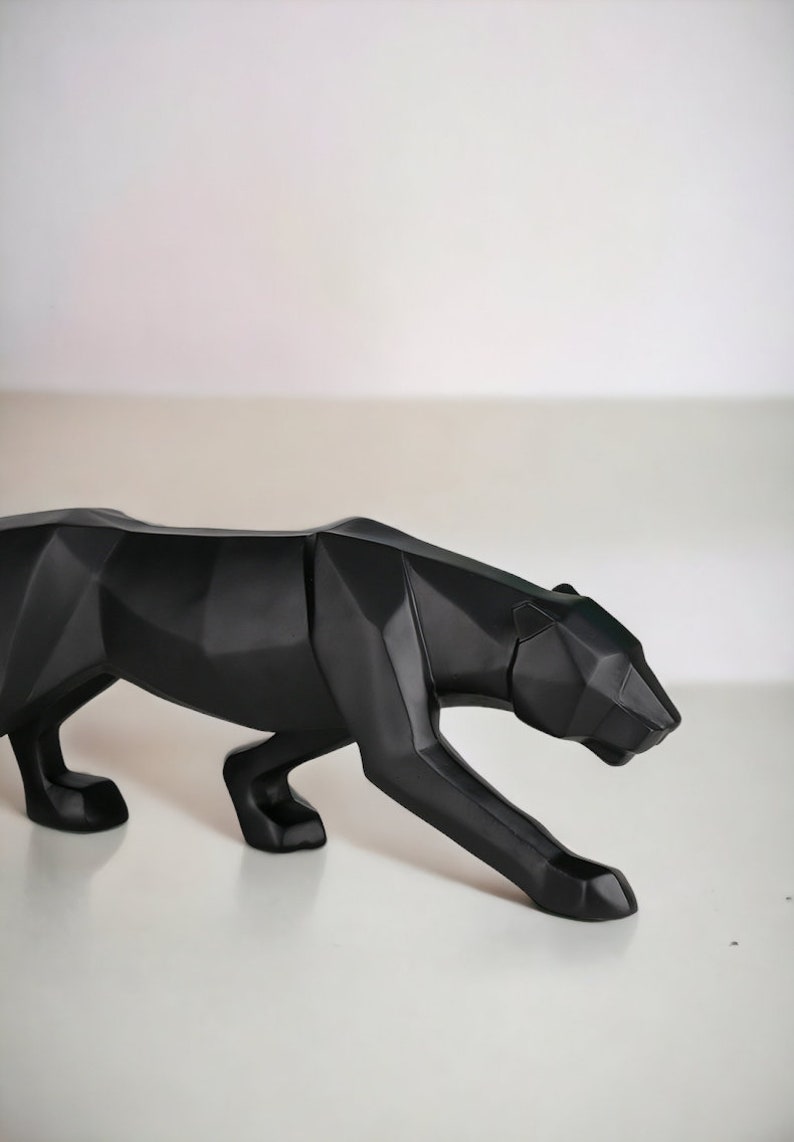 Unique Abstract Geometric Leopard Statue Modern Art Ornament Home Table ...