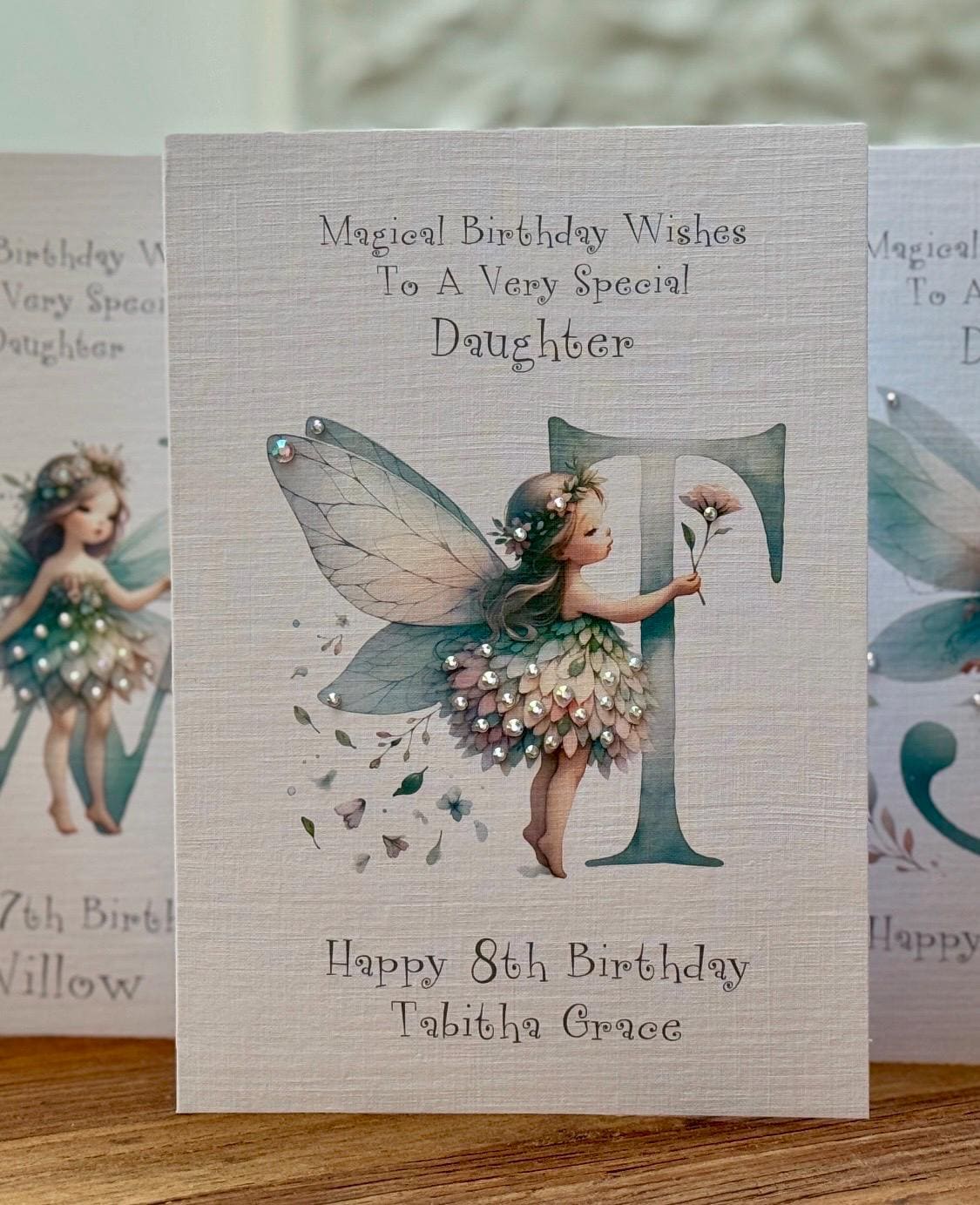Personalised 1st, Birthday Name Card, Fairy Card, Daughter Birthday ...