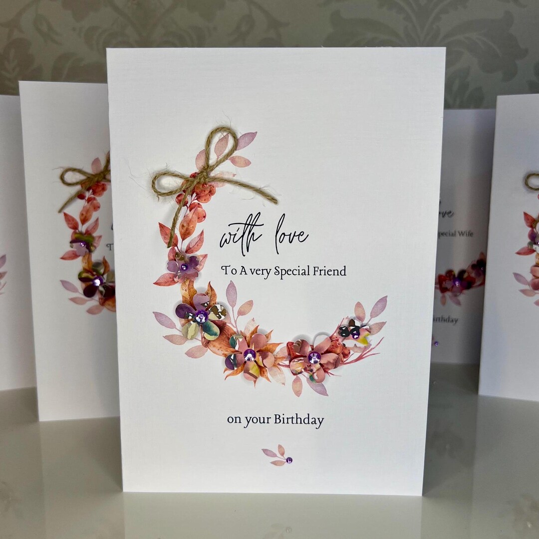 Friend Birthday Card, Special Friend Birthday Card. Handmade Best ...