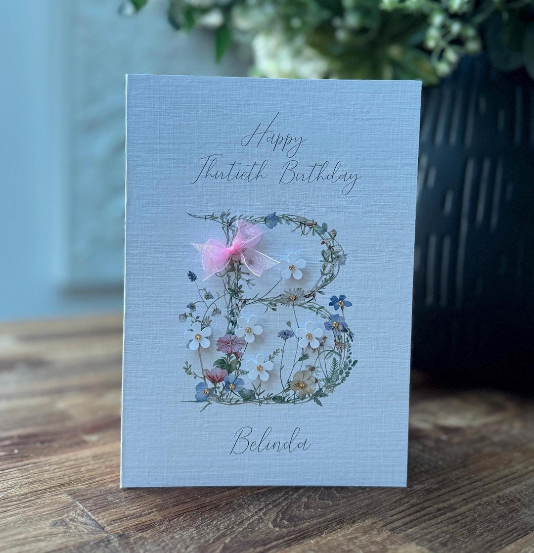 Personalised Birthday Name Card, Pretty Card, Daughter Birthday, Friend ...