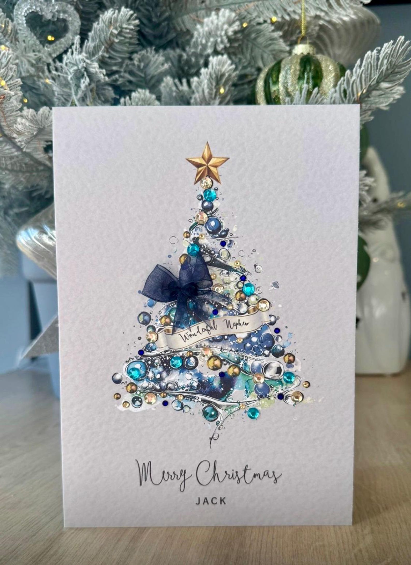 Nephew Christmas Card. Christmas Card for Nephew, 3d Christmas Tree ...