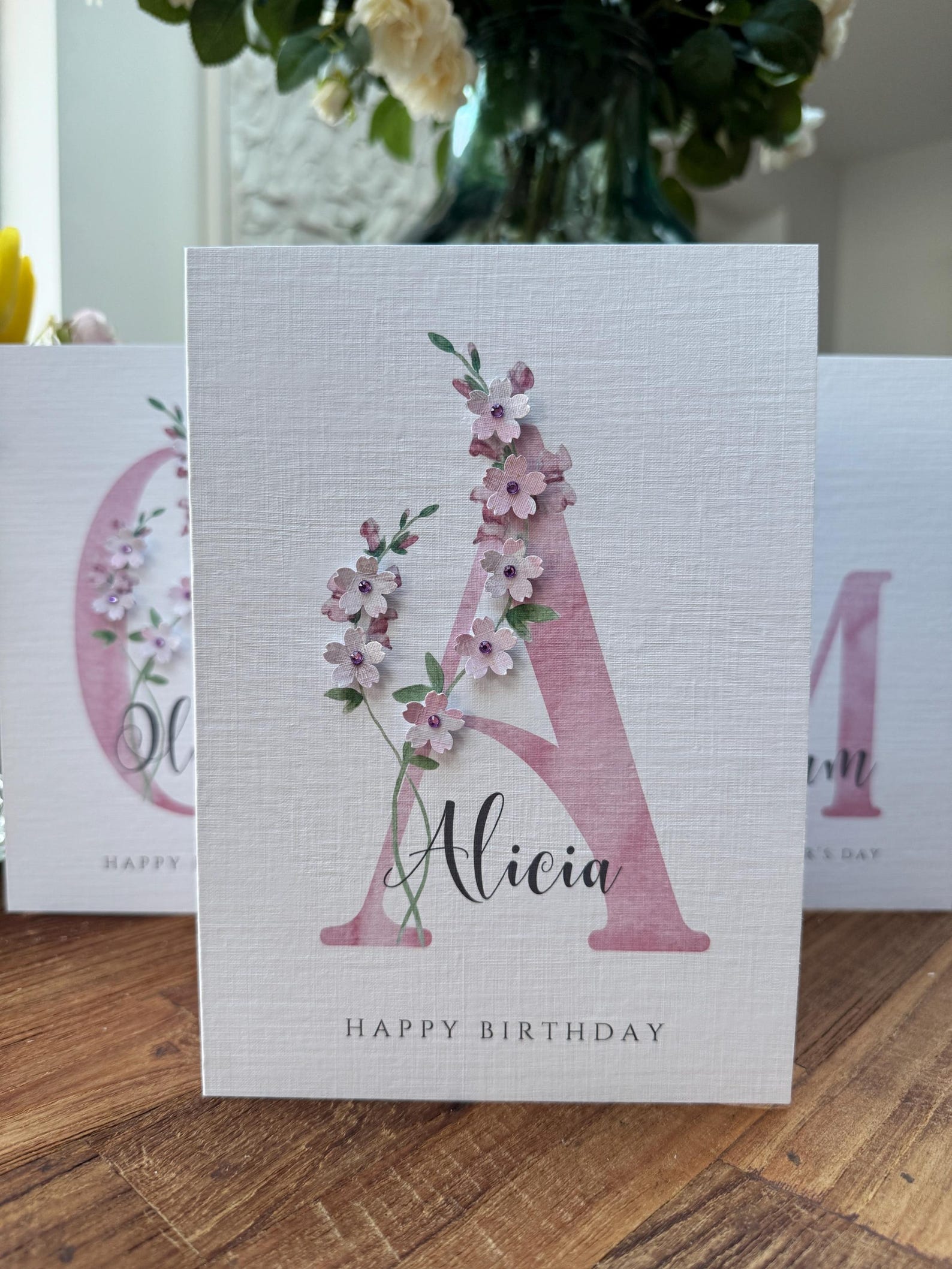 Personalised Birthday Name Card, Pretty Card, Daughter Birthday, Friend ...