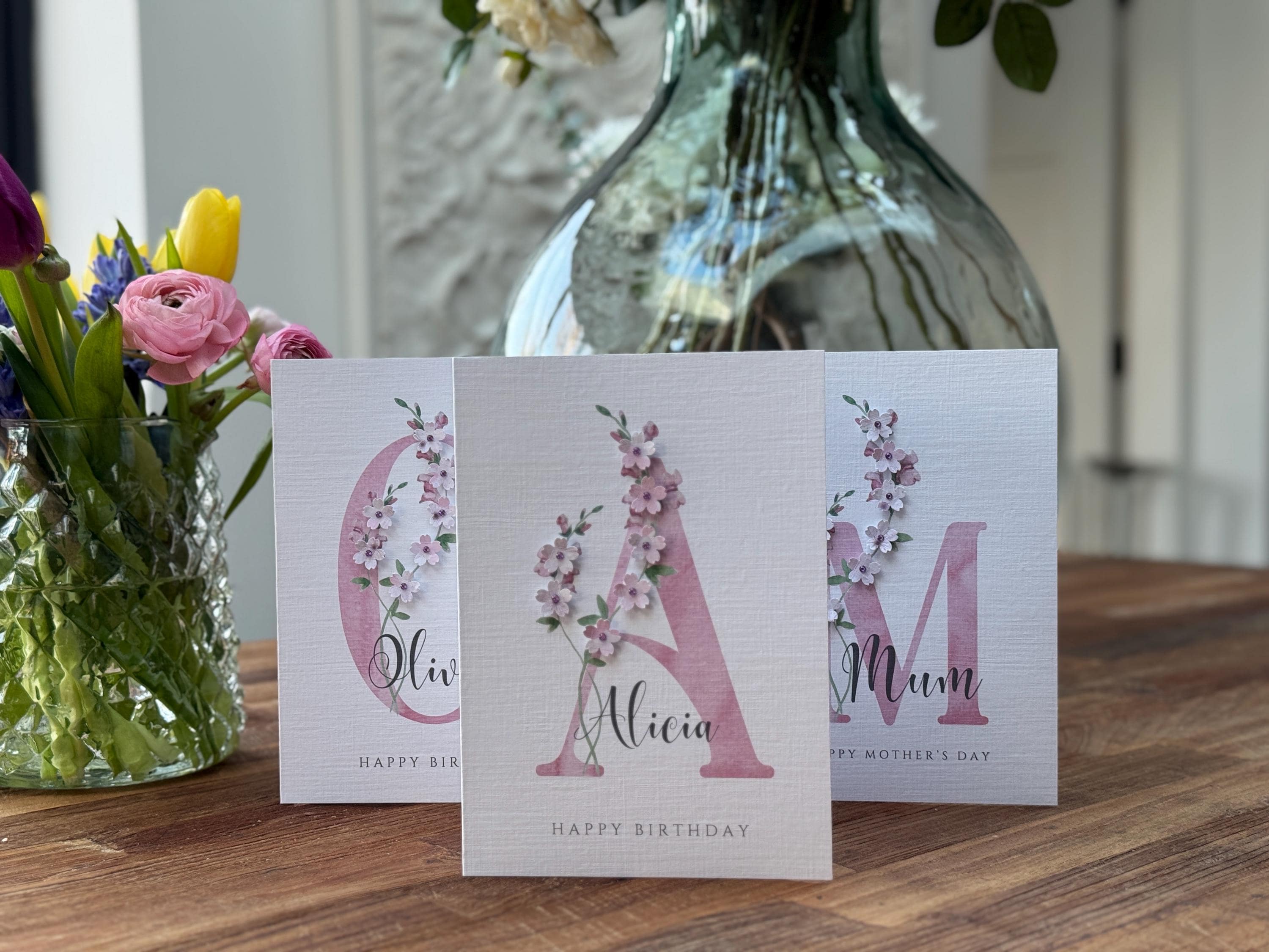 Personalised Birthday Name Card, Pretty Card, Daughter Birthday, Friend ...