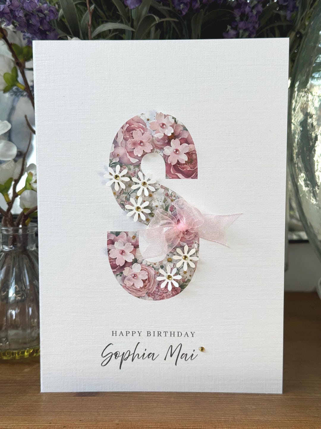 Personalised Birthday Name Card, Pretty Card, Daughter Birthday, Friend ...