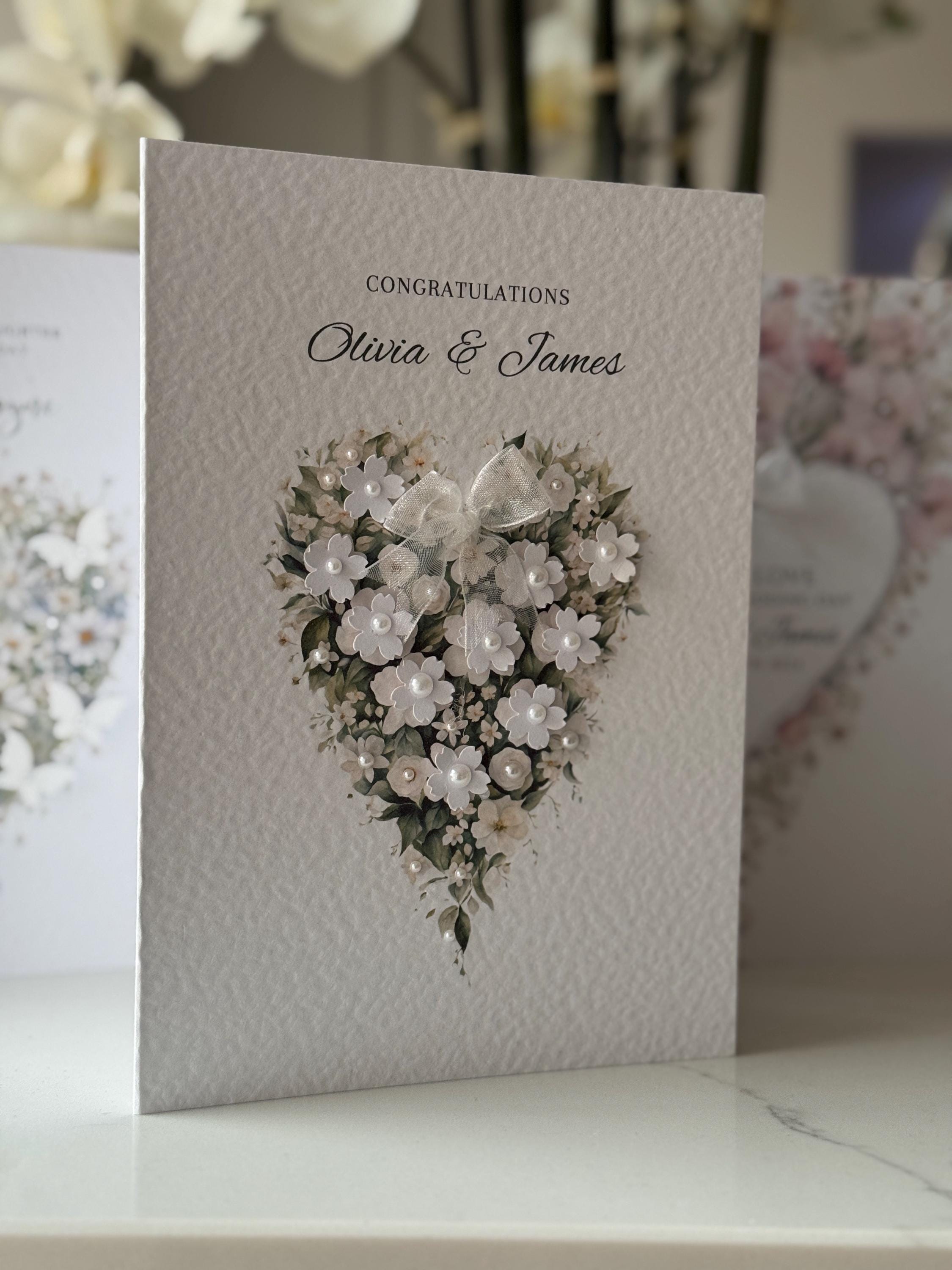 Personalised Handmade Wedding Card, Congratulations Wedding Card ...