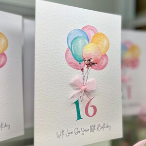 Any Age Handmade Birthday Card. Hand Decorated With Gems & Finished ...