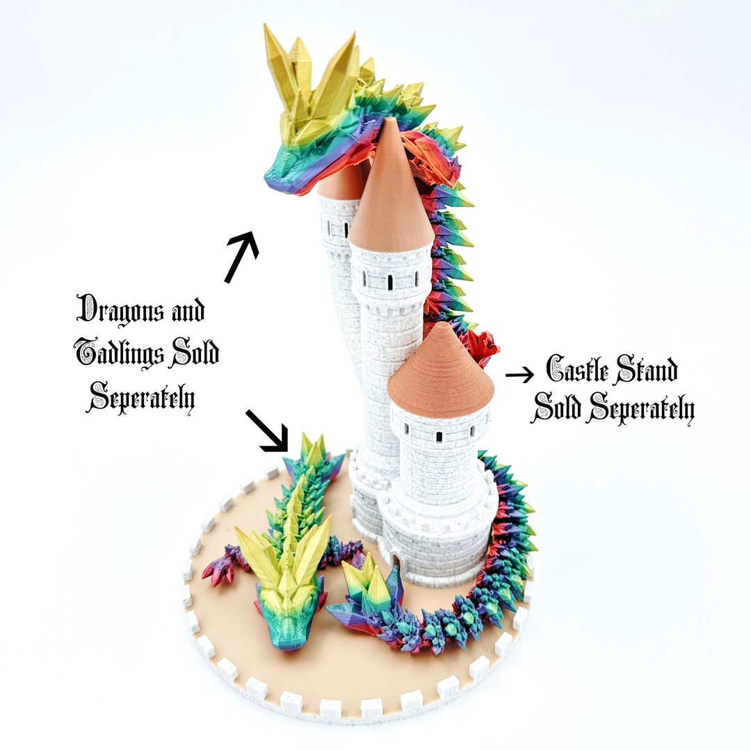 Articulated Dragon Display Diorama Castle Stand. This Stand Provides an ...